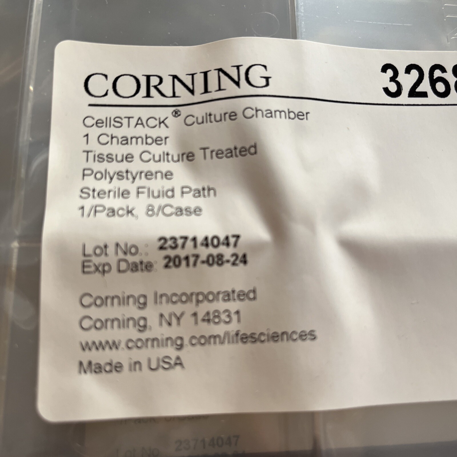 Corning cellstack culture chambers 8pc | eBay