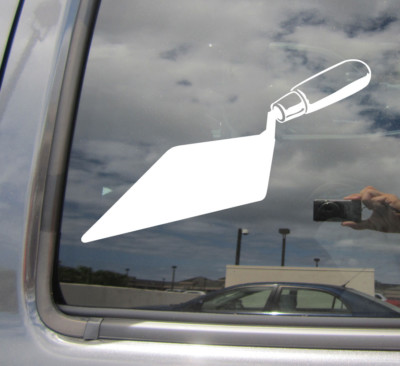 Masonry Trowel - Brickwork Stonework Mortar Car Window Vinyl Decal ...