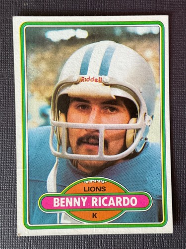 Benny Ricardo 1980 Topps Football Card #224 - Detroit Lions Placekicker ...