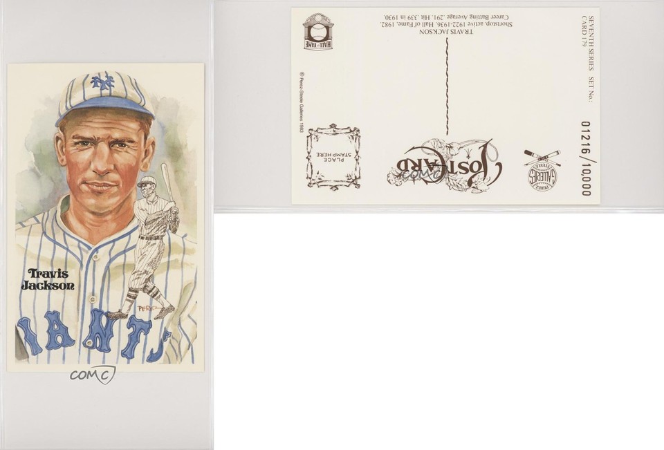 1983 Perez-Steele Hall of Fame Art Postcards Seventh Series Travis ...