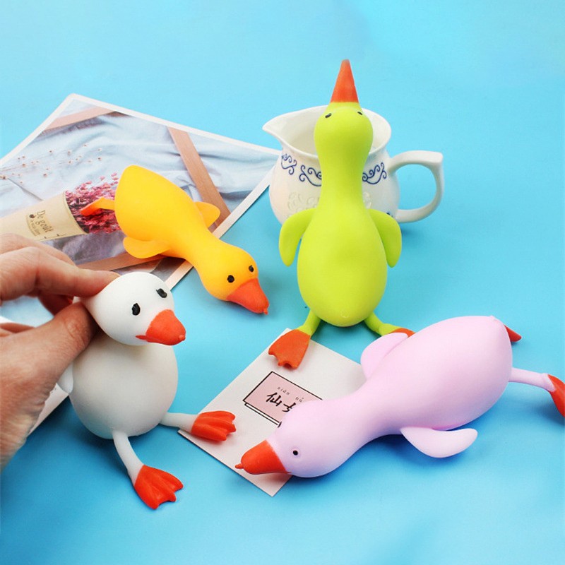 1Pc Duck Shape Toy Bounce And Decompression Big White Goose Cartoon ...