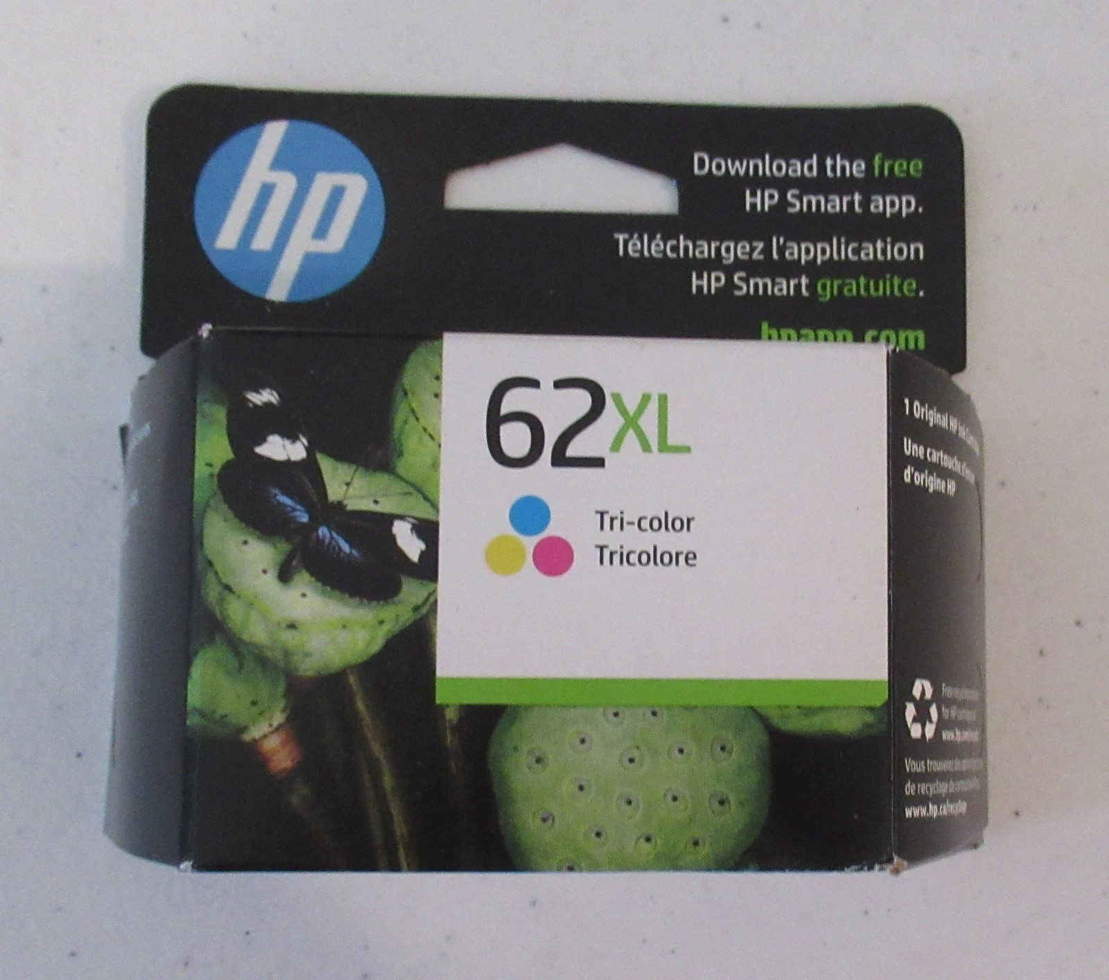 HP #62 XL Tri Color Ink Cartridge NEW/SEALED EXP 2026 BOX HAS STICKER ...