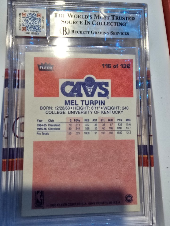 1986-87 Fleer - Melvin Turpin #116 | eBay