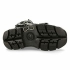 New Rock Boots 1535-S1 Unisex Metallic Black Leather Goth Studded Spike ...