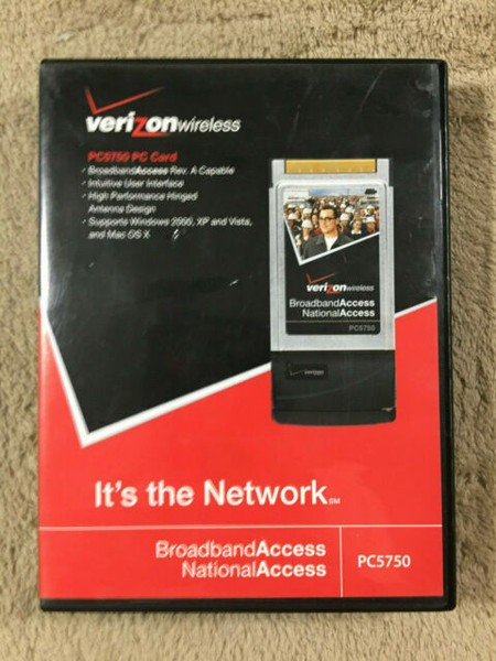 Verizon Wireless VZW Pc5750 Mobile Broadband Card PCMCIA 3g CDMA Cards ...