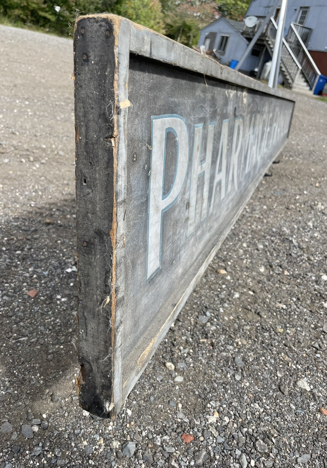 Antique Historical Lewiston Maine French Canadian PHARMACY Smaltz Paint ...