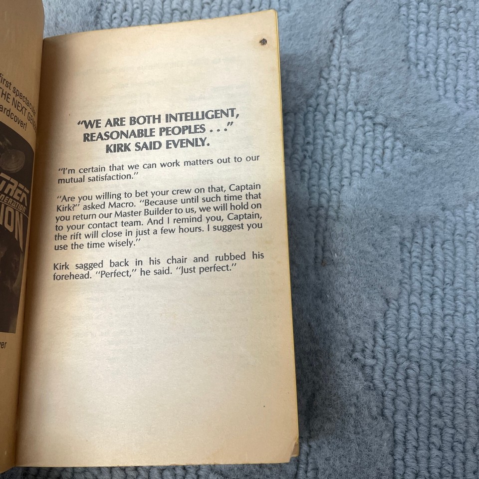 Star Trek The Rift Science Fiction Paperback Book Peter David Pocket ...