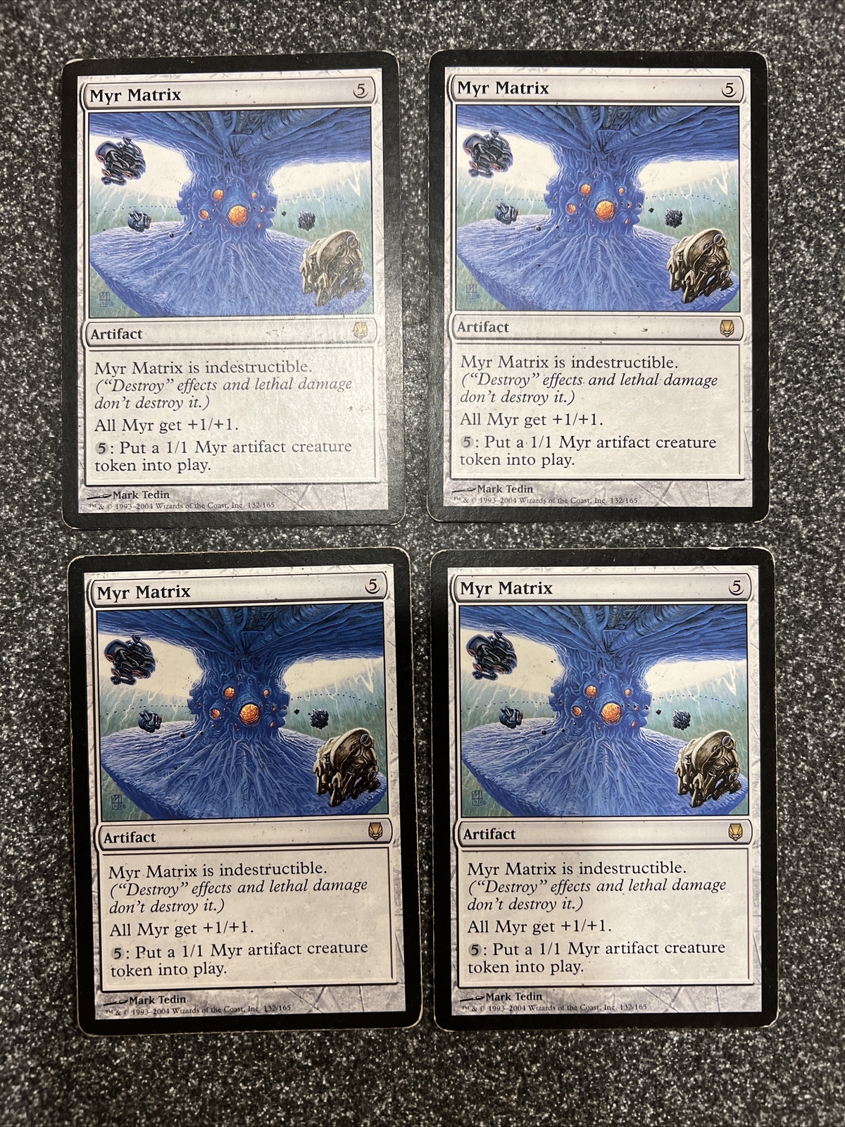 Lot Of 4 MTG Myr Matrix Darksteel 132/165 Regular Rare Magic The ...