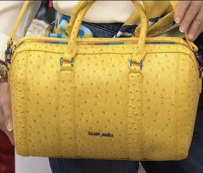 Sassy Jones Dottie Ostrich-Embossed Satchel Yellow SOLD OUT! BEAUTIFUL ...