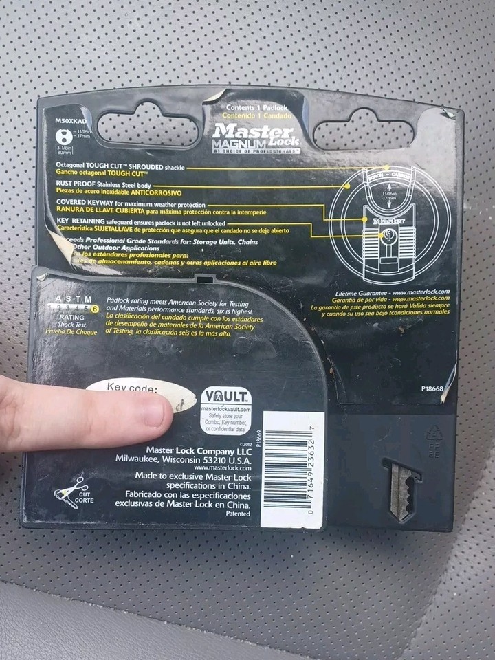 Master Lock M50XKAD Magnum Shrouded Padlock 3-1/8" w/ Keyway Cover | eBay
