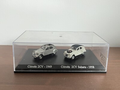 Voiture Miniature Duo Citroen 2CV 1949 2CV Sahara 1958 1/87 HO Atlas | eBay
