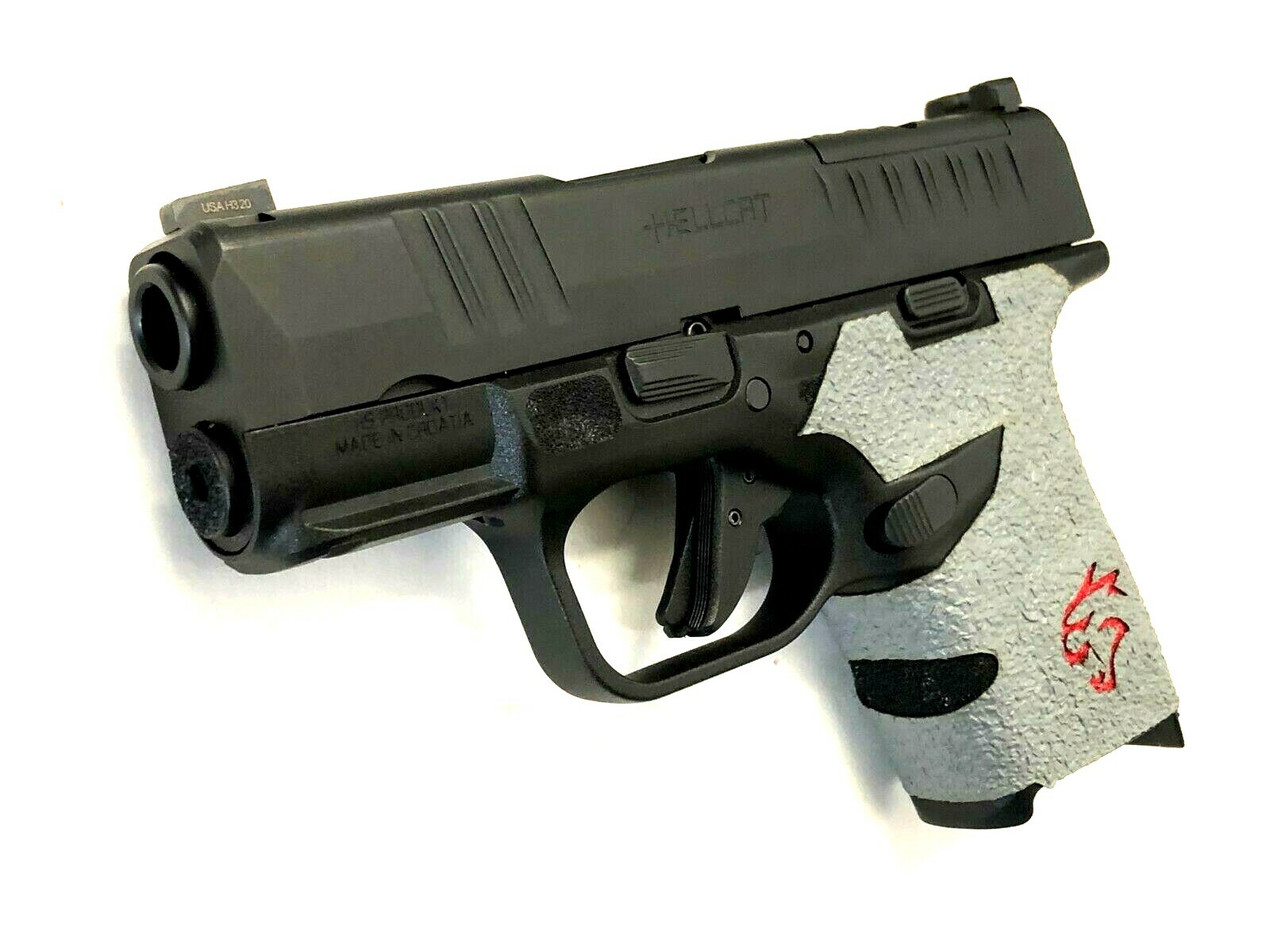 HANDLEITGRIPS Gray CUSTOM TACTICAL GUN GRIP Wrap for Springfield ...