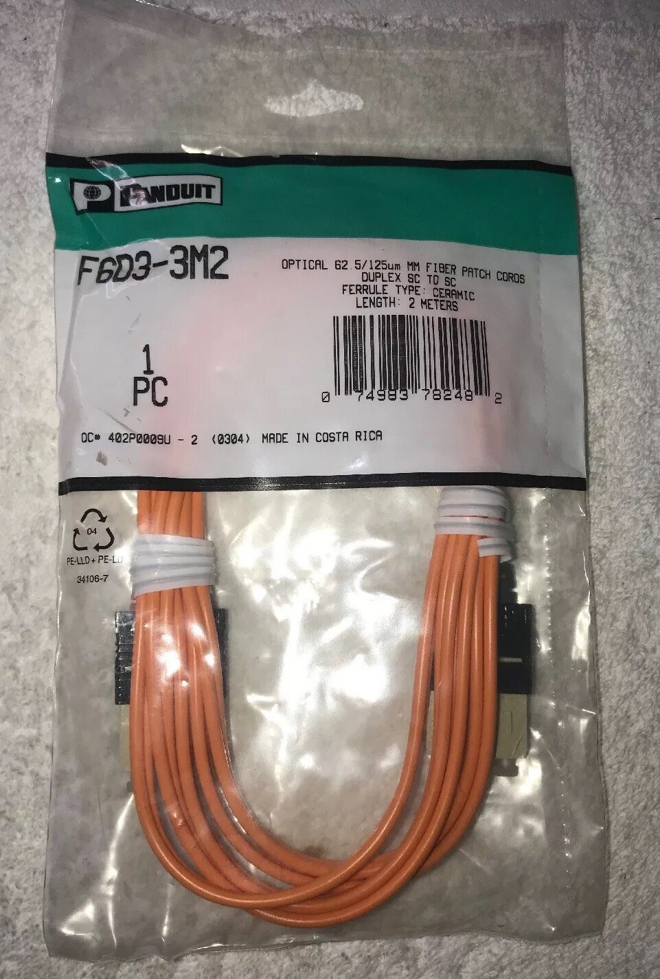 Panduit Opti-Core - Patch cable SC multi-mode (M) 2 m fiber optic 62.5 ...