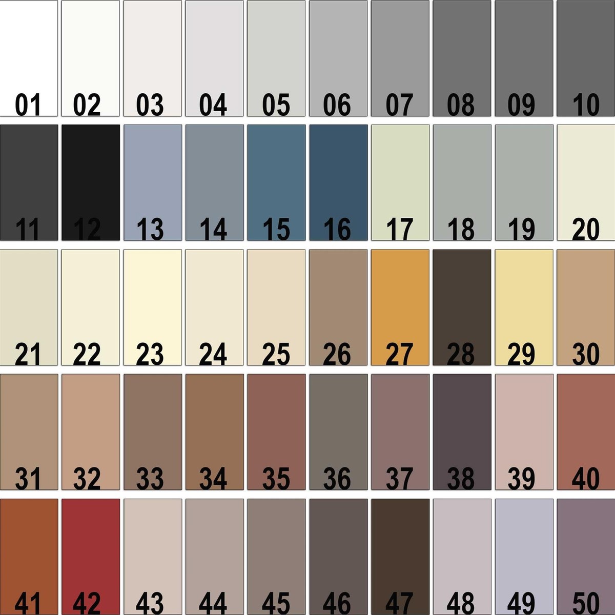 Grout Renew Color Chart