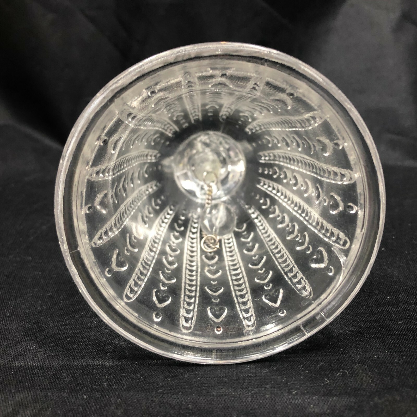 FOSTORIA BELL Avon 1984 Treasured Moments Clear Glass Embossed Heart ...