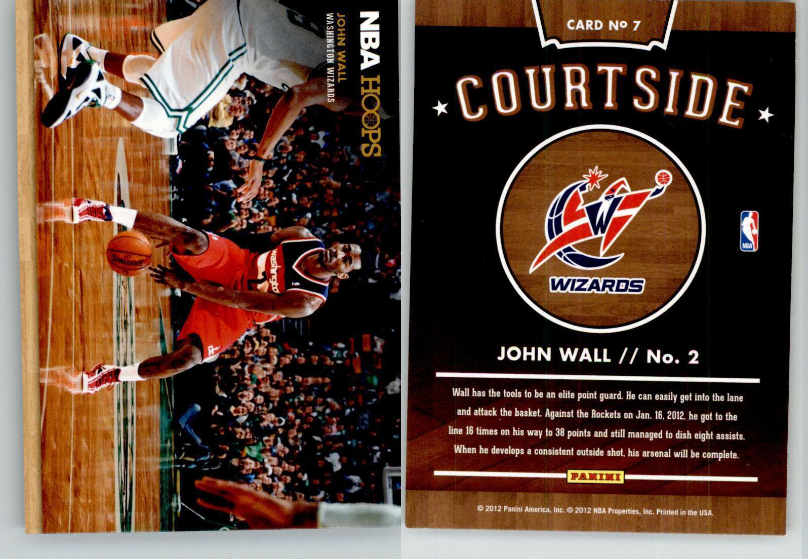 John Wall 2012-13 NBA Hoops Courtside #7 Wizards | eBay