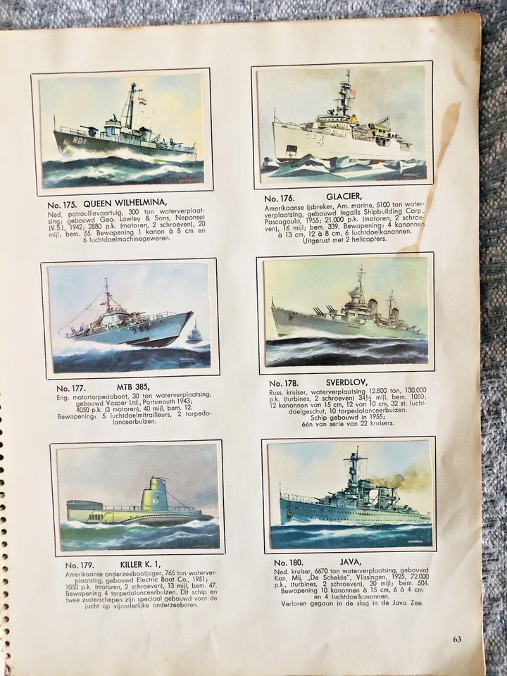 VAN ZEE TOT ZEE - CAPTAIN GRANT VIRGINIA - SHIP SERIES COMPLETE ALBUM ...