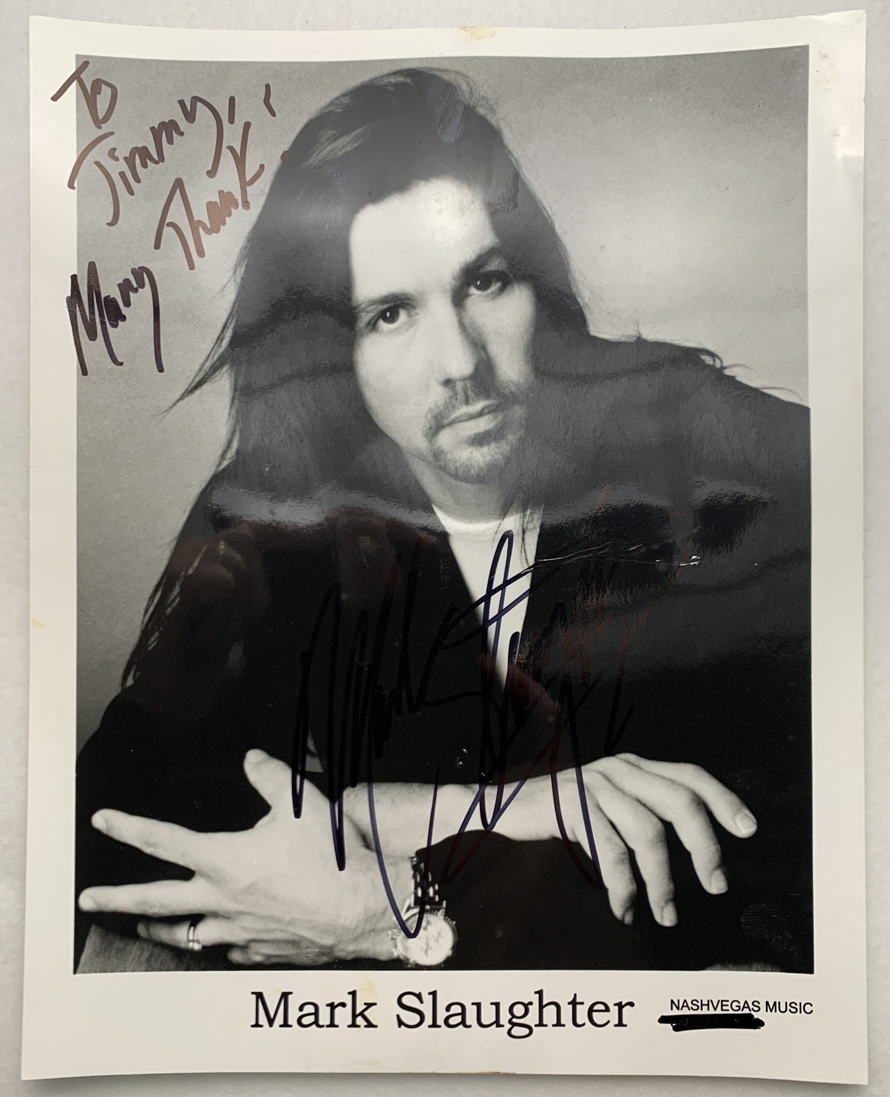 SLAUGHTER Mark Slaughter METAL LEGENDS Signed Autographed 8x10 Picture ...