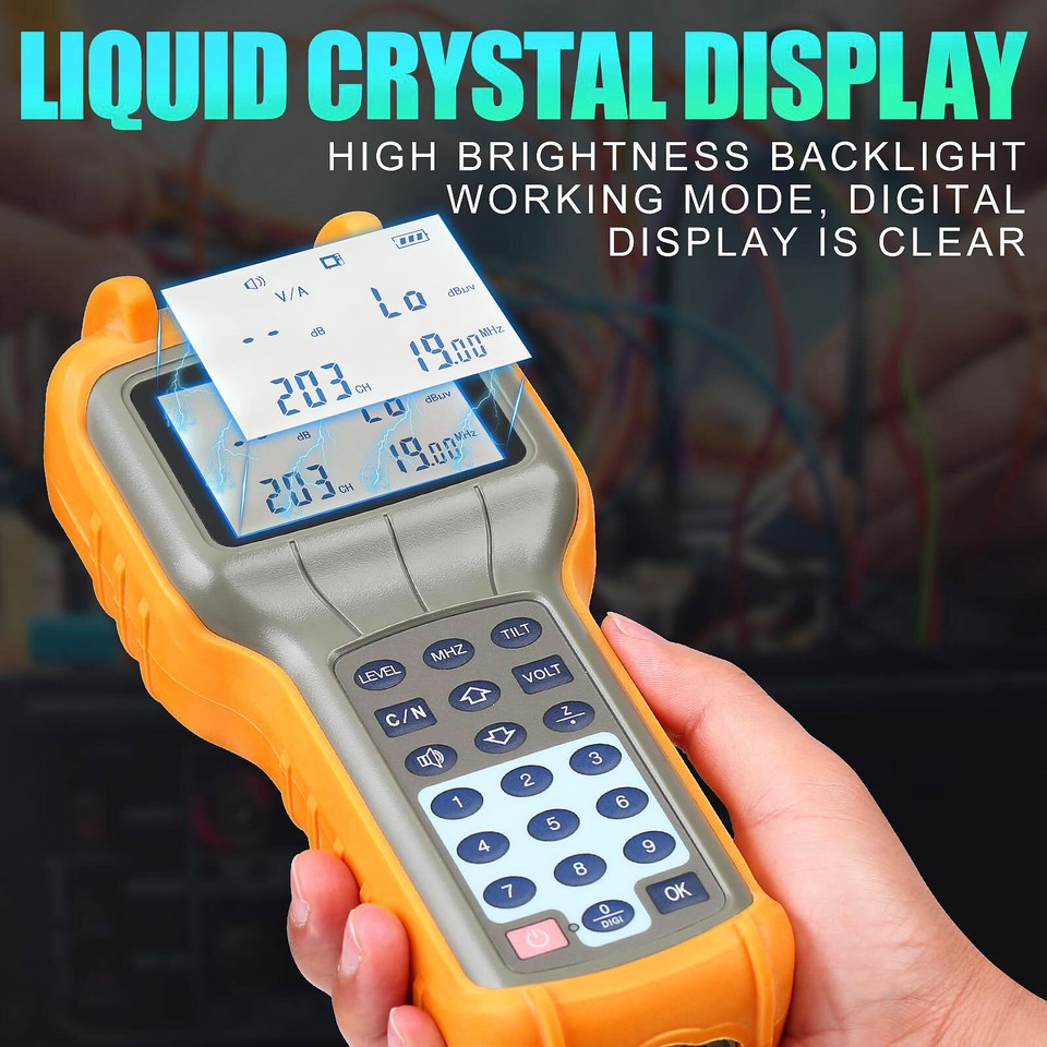 RY-S110 CATV Cable TV Handle Signal Level Meter DB Best Tester 47 ...