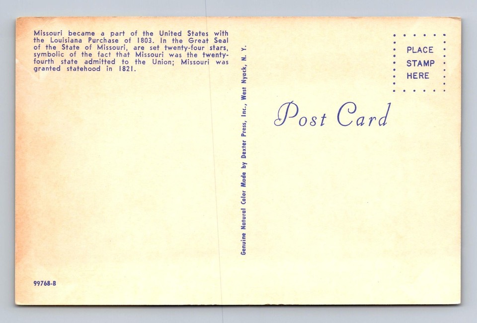 MO-Missouri The State Capitol And Great Seal Vintage Postcard Post | eBay