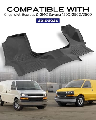 Car Floor Mat for Chevy Express: TPE Black Rubber Front Liner - Van | eBay