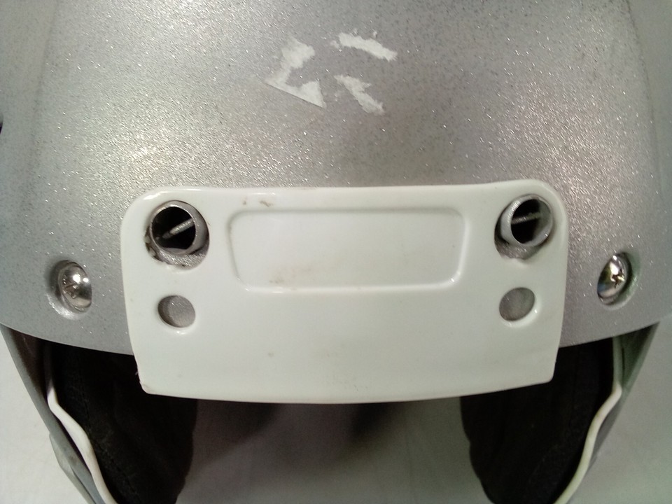 Schutt F7 VTD Adult Large Football Helmet Silver Matte Used No Facemask ...