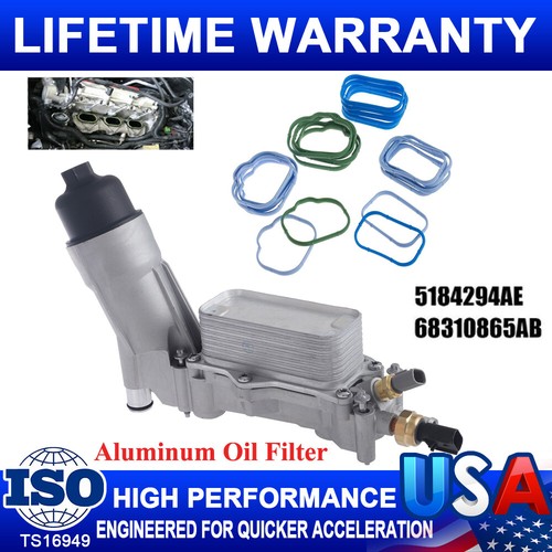 Aluminum For 2015 Jeep Wrangler Oil Cooler Housing Assembly 5184294AE ...