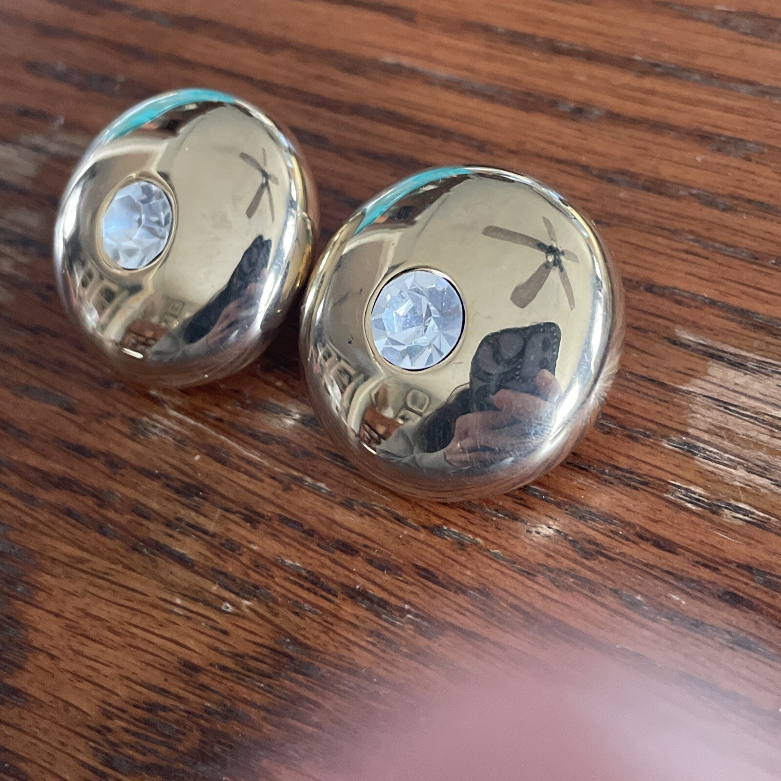 Rare Vintage Escada Gold Tone And Rhinestone Clip On … - Gem