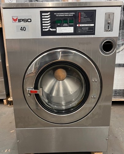 Ipso 40Lb Commercial Front Load Washer 240V 60Hz 3Ph Coin Operated 2000 ...