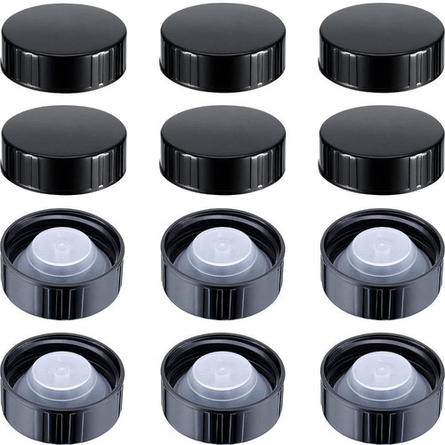 Black Poly Seal Screw Caps Plastic Lids Growler Caps Cosmetic Bottles ...
