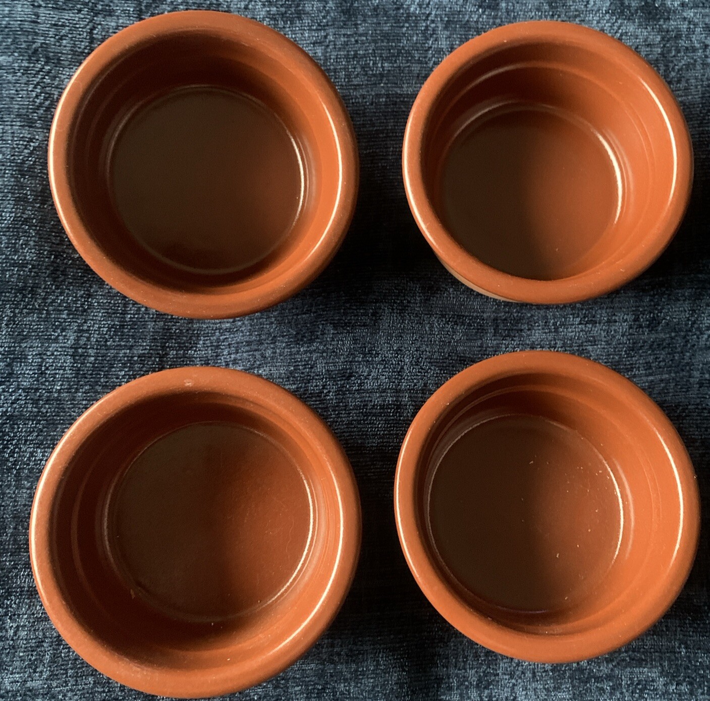 Cermer Terracotta Brown Ramekins Ceramic Baking 4 oz Cups Set Of 4 ...