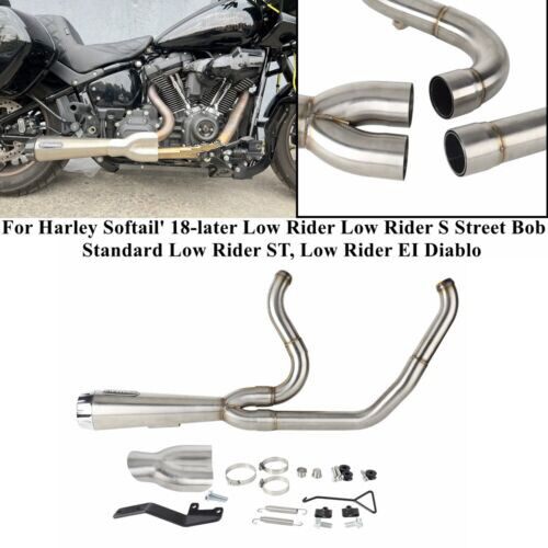 For Harley Softail Low Rider 2-into-1 Full Complete Exhaust System ...