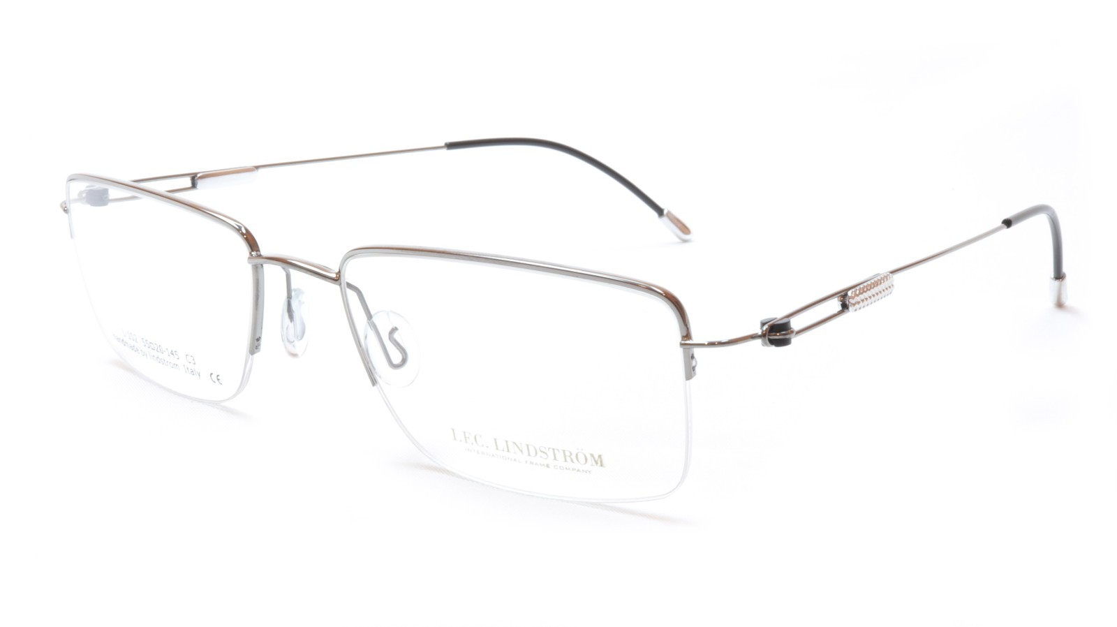 Lindstrom L-102 C3 Eyeglasses Frame Gunmetal Black Italy Hand Made 55 ...