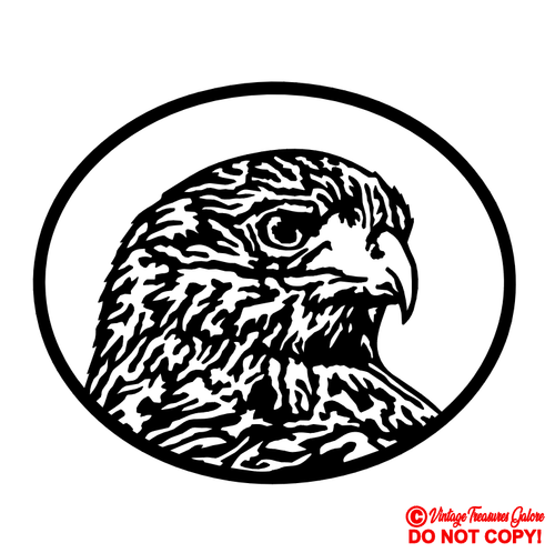 HAWK Vinyl Decal Sticker Car Window Wall Bumper RED-TAILED BIRD OF PREY ...