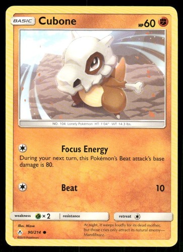 Pokémon TCG Pokémon Cubone Common Regular | eBay