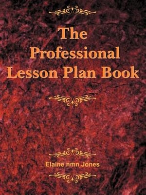 Professional Lesson Plan Book, Paperback by Jones, Elaine, Like New ...