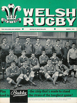WELSH RUGBY MAGAZINE MARCH 1970, LAMPETER RFC, MOUNTAIN ASH, JPR ...