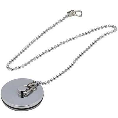 Bathroom Bath Plug and Chain Heavy Duty Brass Chrome Metal 1 3/4" | eBay UK