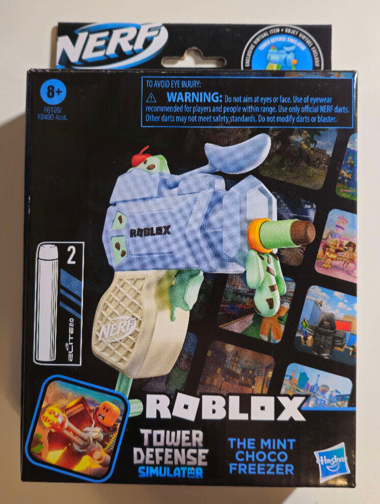ROBLOX Nerf Mint Choco Freezer Tower Defense Simulator Blaster Rare ...