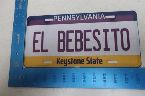 Booster License Plate Metal Front Pennsylvania El Bebesito Music Album ...