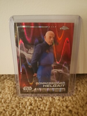 2024 Topps Chrome Star Wars - #52 Commissioner Helgait - RED WAVE ...