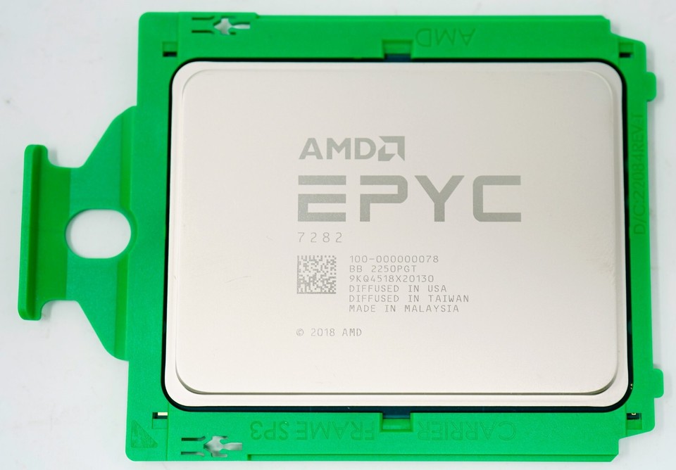 AMD EPYC 7282 16 Cores 32 Thread SP3 Processor 2.8GHz 120W, No Vendor ...