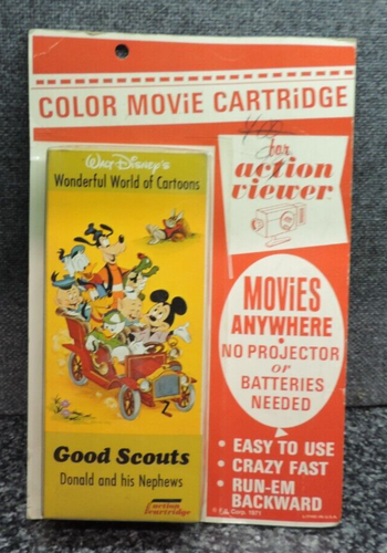Action Viewer Color Movie Cartridge Good Scouts Donald and Nephews Mint ...