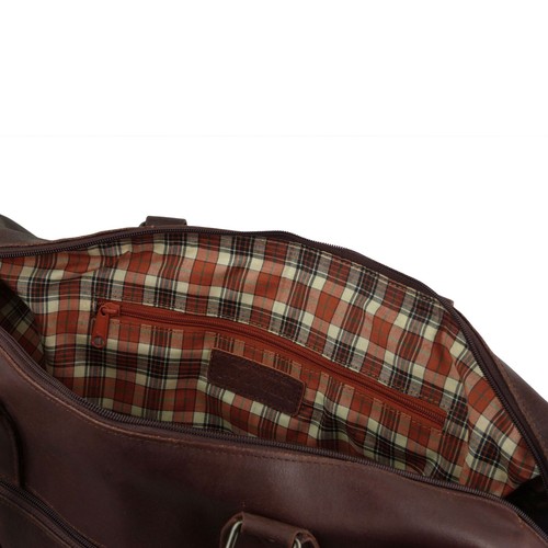 Mens Leather Weekender Holdall by Rowallan Travel Overnight Bag | eBay