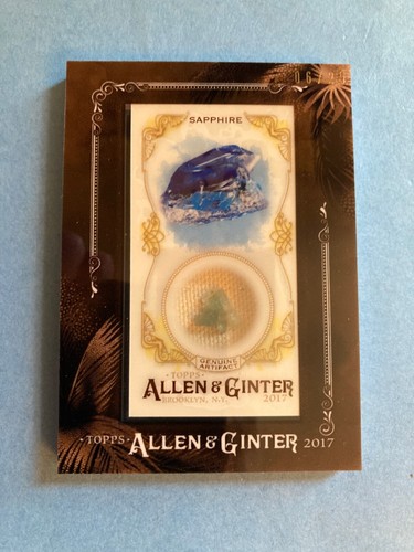2017 Topps Allen & Ginter Gems & Ancient Fossils Blue Sapphire Relic ...