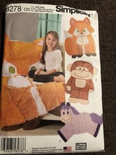 S8278 Sewing Pattern Simplicity 8278 Rag Quilt Horse Monkey Fox ...