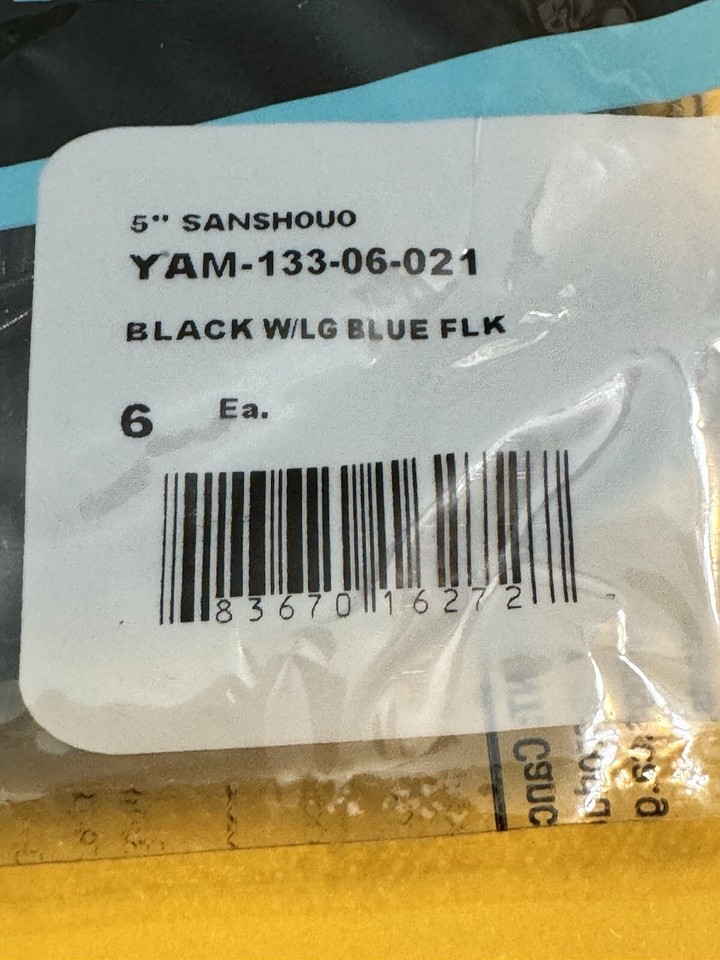 “Limited Special Run” Yamamoto Sanshouo Salamander 5” Black w/Large ...