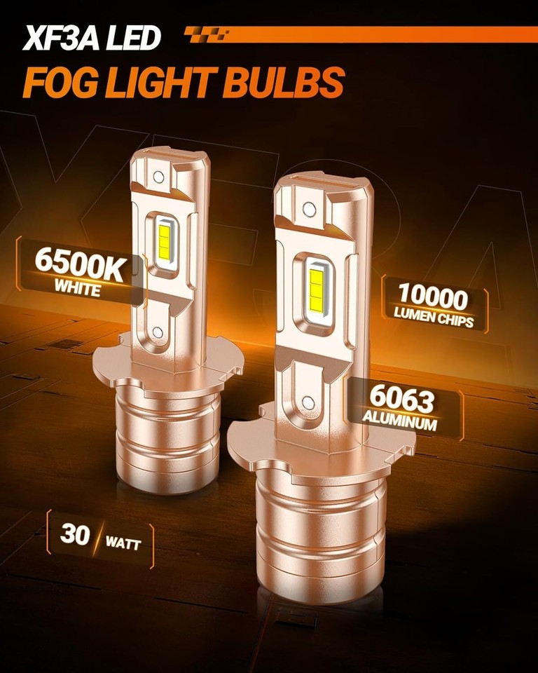 SEALIGHT H3 6500K LED Bulbs Fog Light Bulbs 10000LM for Car Fog Lamp ...