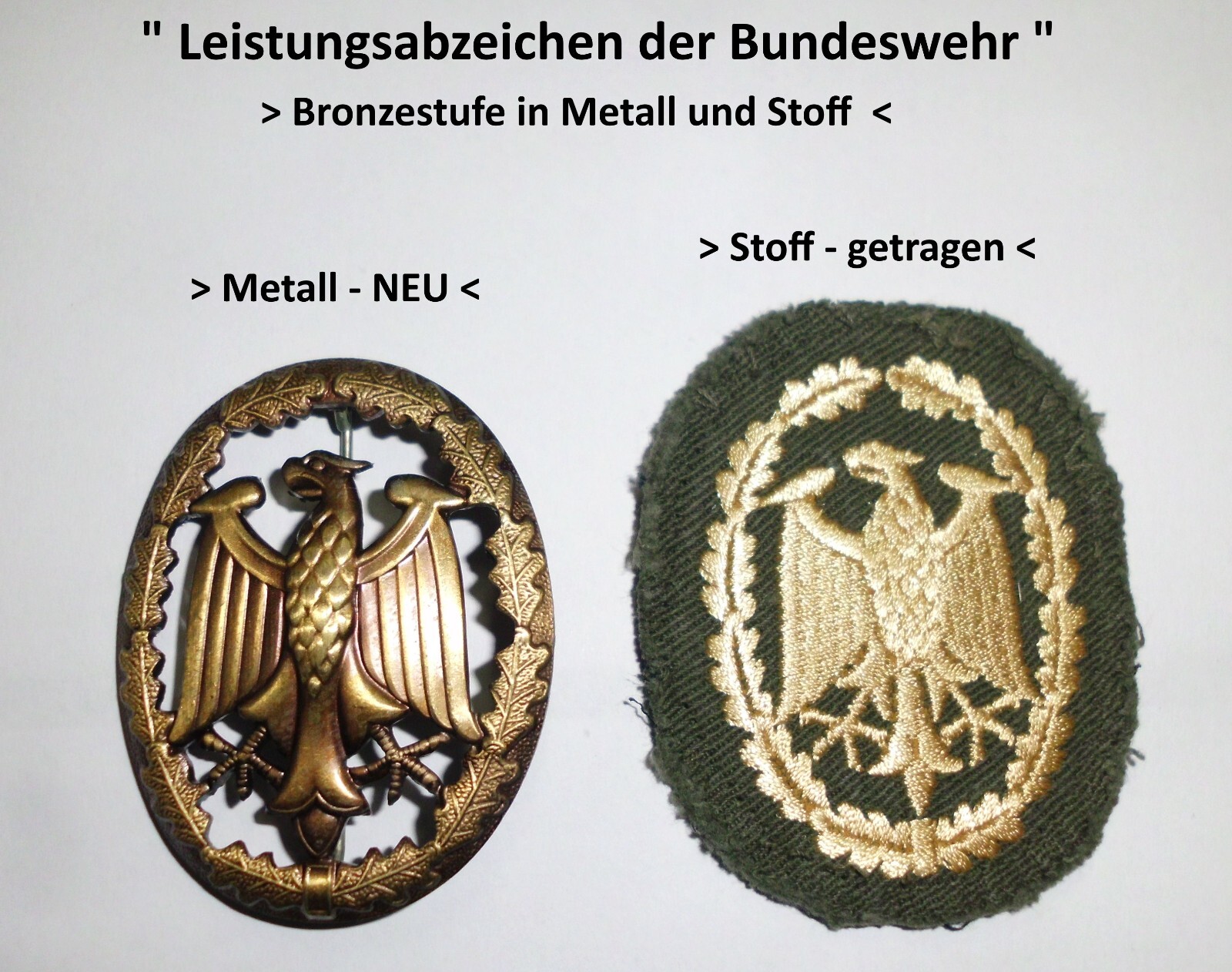 " Leistungsabzeichen Metall + Stoff " BW/Marine/LW - BRONZESTUFE | eBay.de