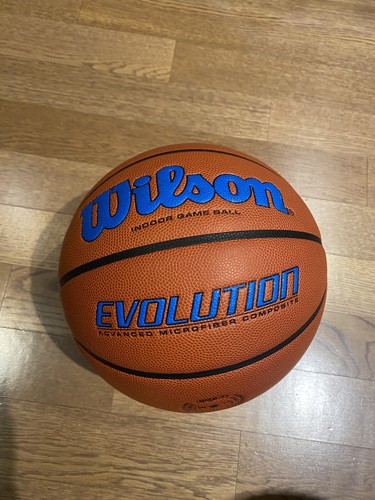 Wilson Evolution Blue Advanced Microfiber Indoor Game Basketball 29.5 ...